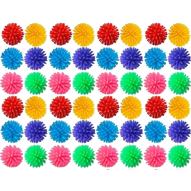48 Soft Mini Spike Hedge Balls - Spiky Wooly Porcupine Balls - Sensory ...