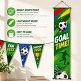 Soccer Theme Party Banner Decorations, Hanging Paper Flags and Pennant ...