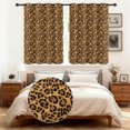 Black and Brown Leopard Print Blackout Curtains,Triple Weaved Fabric ...