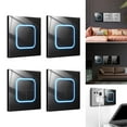 NEXAVKPR Wall Light Button Switches Tempered Glass 1/2/3/4 Gang Wall ...
