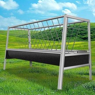 Livestock Feeder Durable 5-Feet Pasture Feeder, Galvanized Steel ...