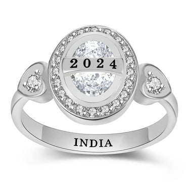 Ccjcinata Fully Personalized Customized Sterling Silver class rings ...