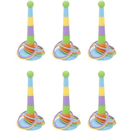 Lonbiaci 6 Pcs Ring Toss Game Toy Small Ring Toss Game Early ...