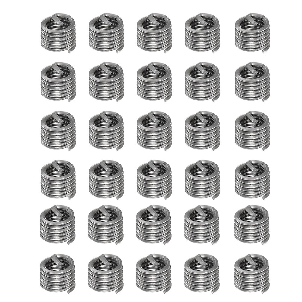 30 Pcs 304 Stainless Steel Metric M2.5x0.45x1.5D Wire Thread Inserts ...