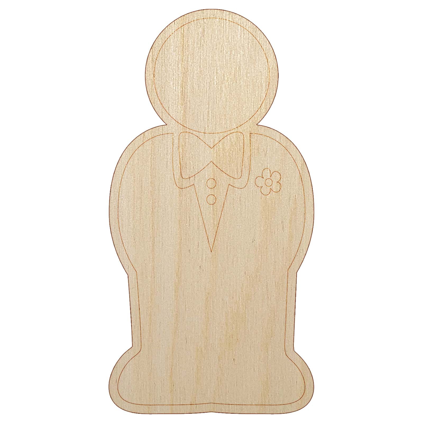 Groom Symbol Wedding Wood Shape Unfinished Piece Cutout Craft DIY ...