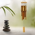 BESTSKY Bamboo Wind Chimes Outdoor,Wooden Wind Chimes with Melody Deep ...