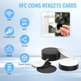 GJX NFC Tags NTAG215, NFC Coins, Black NFC Stickers Round 13.56MHz NFC ...
