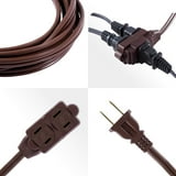 GE 15ft. 3-Outlet Polarized Extension Cord, Brown – 51957 - Walmart.com