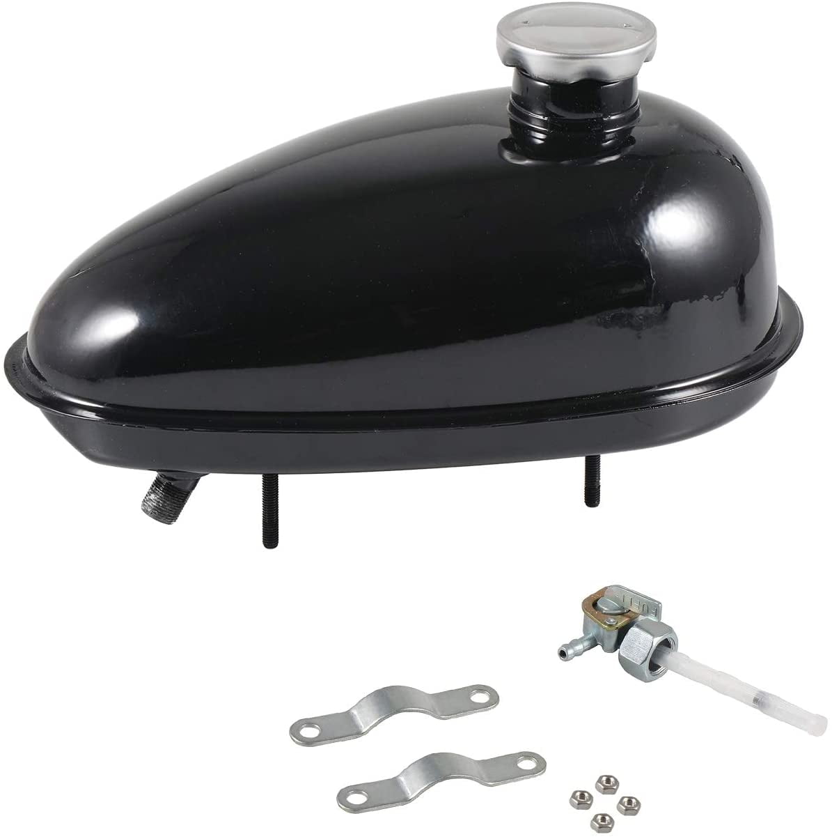 3L Motorized Bicycle Fuel Gas Tank With Cap For 80cc 60cc 66cc 49cc ...