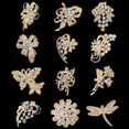 Besufy Women Brooch Pin Set ,12Pcs Rhinestone Hollow Flower Butterfly ...