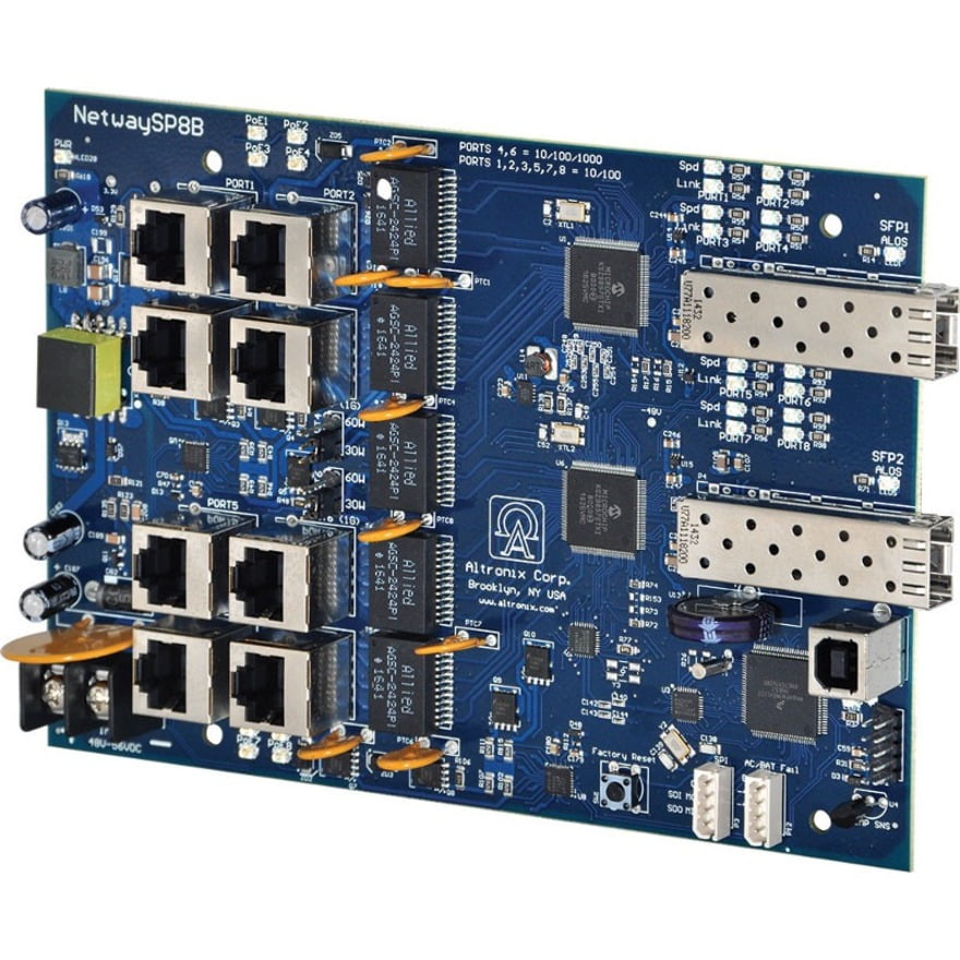NetWay 8-Port PoE+ Switch Board - Walmart.com