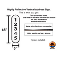 Reflective House Address Number Plaque, Custom Vertical Mailbox Number ...