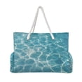 20.5"x15" Large Beach Tote Bag with Rope Handles, Waterproof Nylon ...