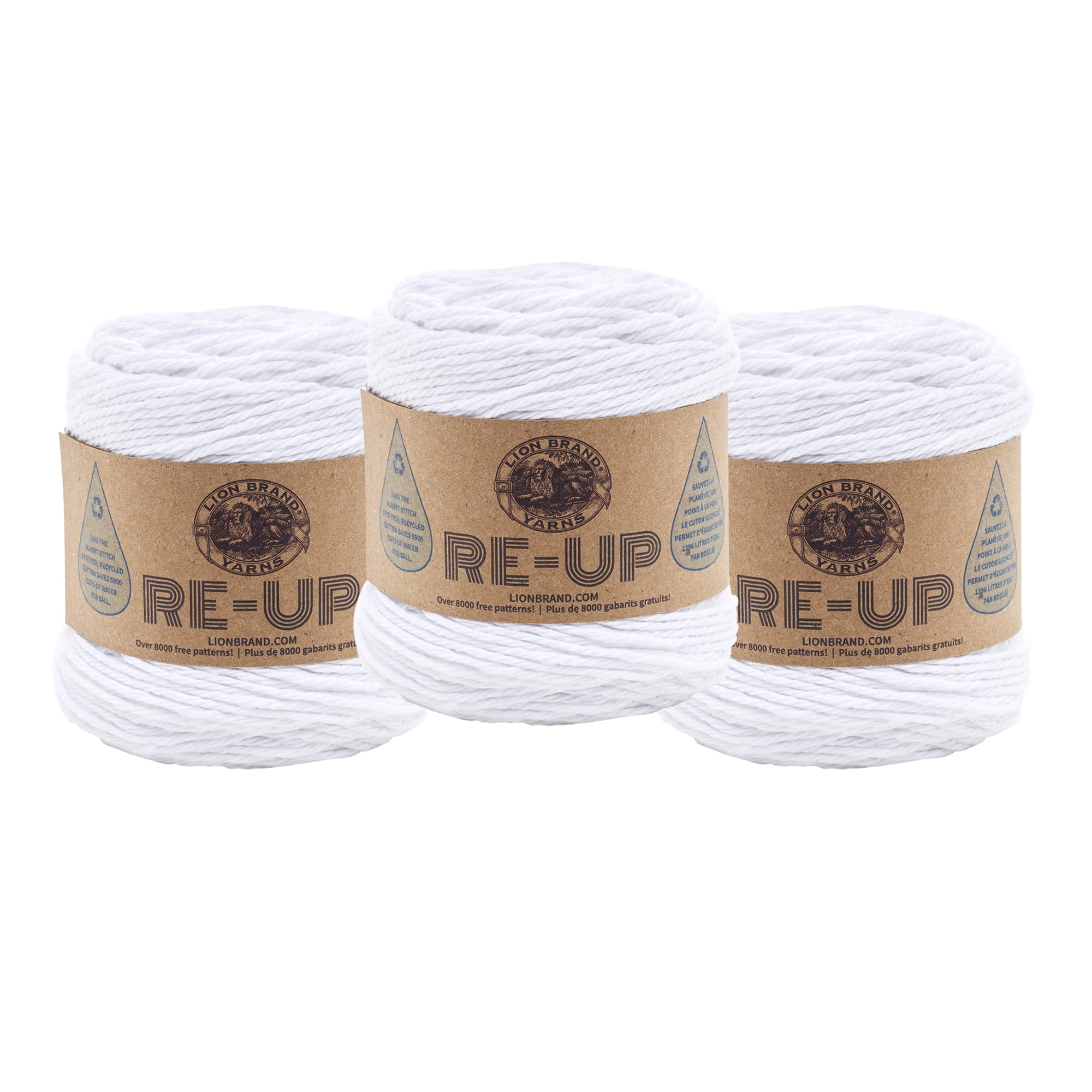 Lion Brand Yarn Re Up White Recycled Cotton Medium Cotton Polyester lion-brand-yarn-re-up-white-recycled-cotton-medium-cotton-polyester