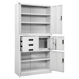 vidaXL Filing Cabinet Storage File Cabinet with Shelves for Living Room ...