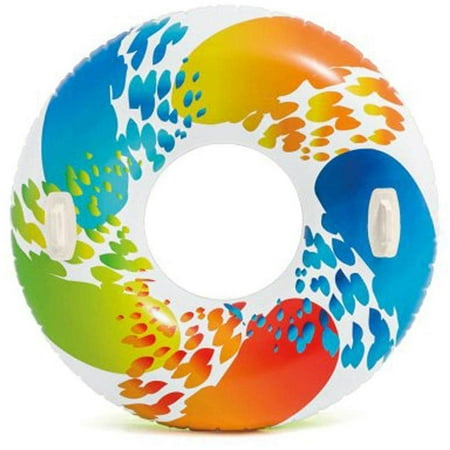 Intex - Giant Inflatable Rainbow Float, 48 '' Diameter, With 2 Handles ...