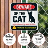 Beware of Cat Sign, Funny Attack Cat Sign, - Walmart.com