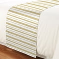 Bed Runner Yellow Vertical Stripes Bedding Scarves Soft Decorative Bed ...