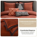 Lanco Rust Comforter Set Queen Size , Microfiber Print Bedding Set ...