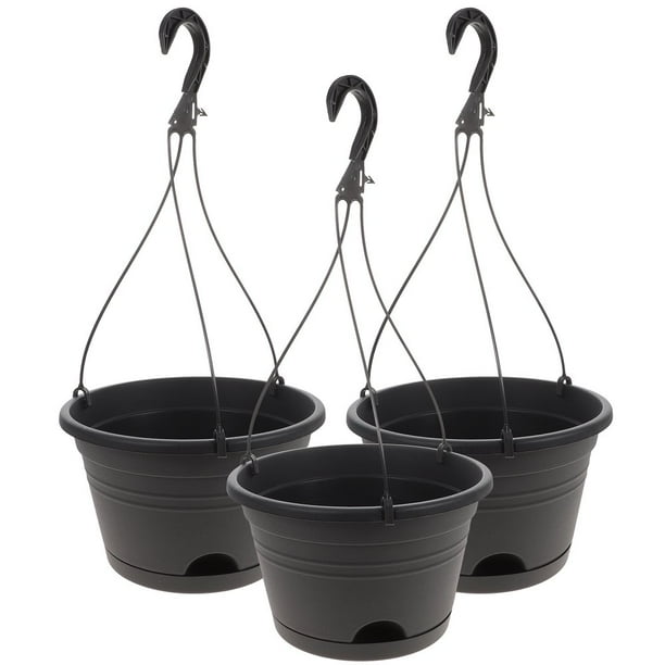 3Pcs Hanging Planters Plastic Hanging Plant Pot Basket Hanging Flower ...