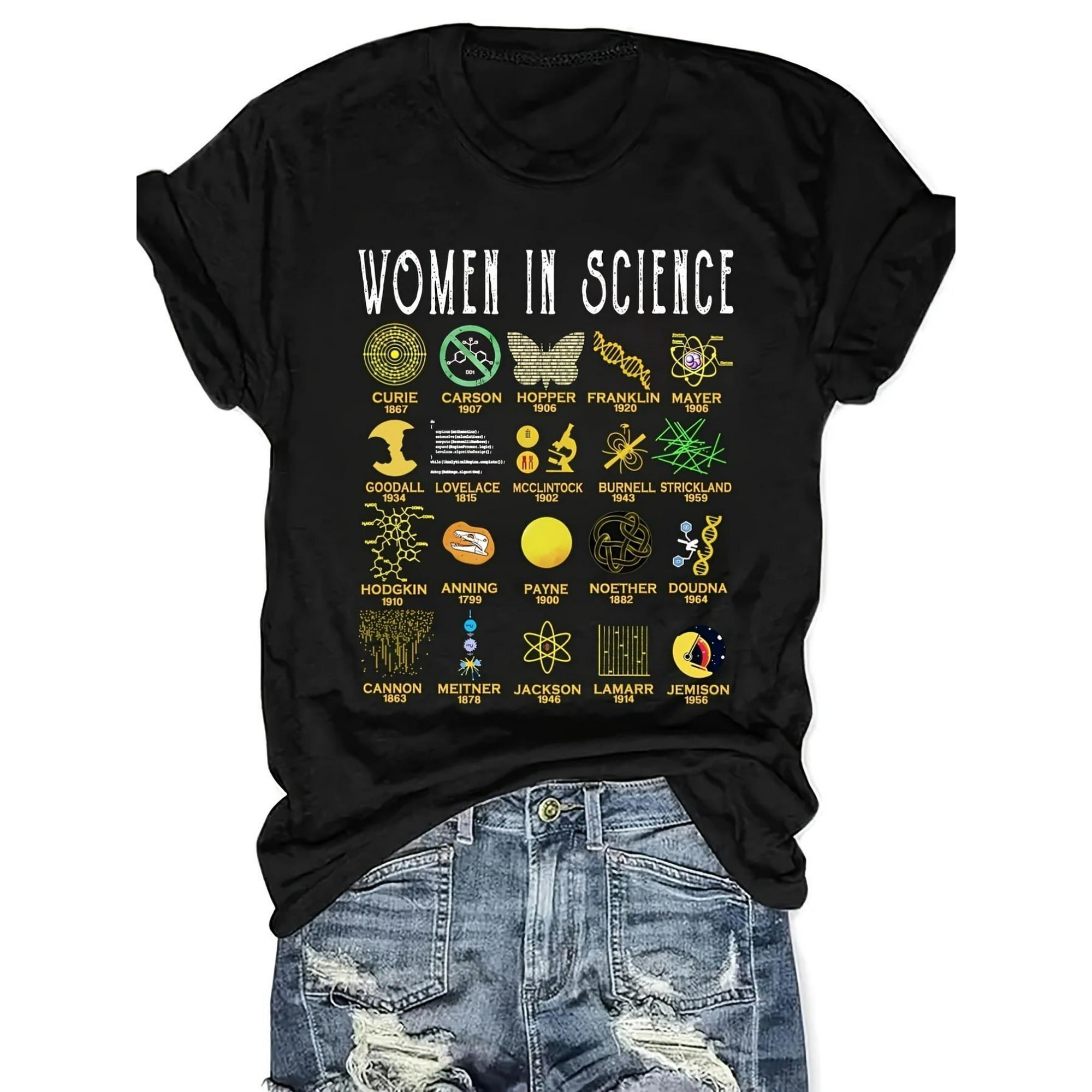 Click here for Generic Women In Science Graphic Tee - Casual Crew... prices