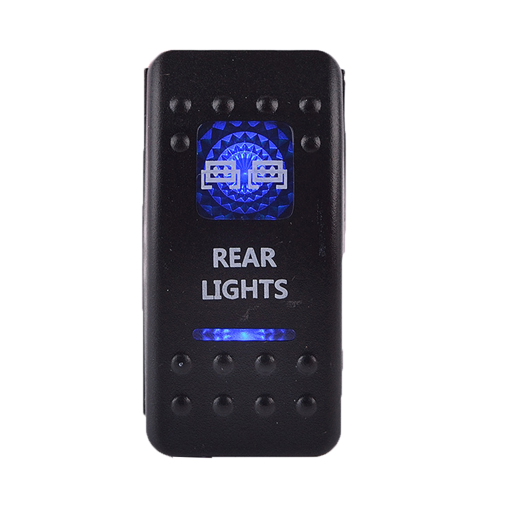 Waterproof LED Car Switch Truck Boat 5pin Rear Light 24V Switch 12V ...