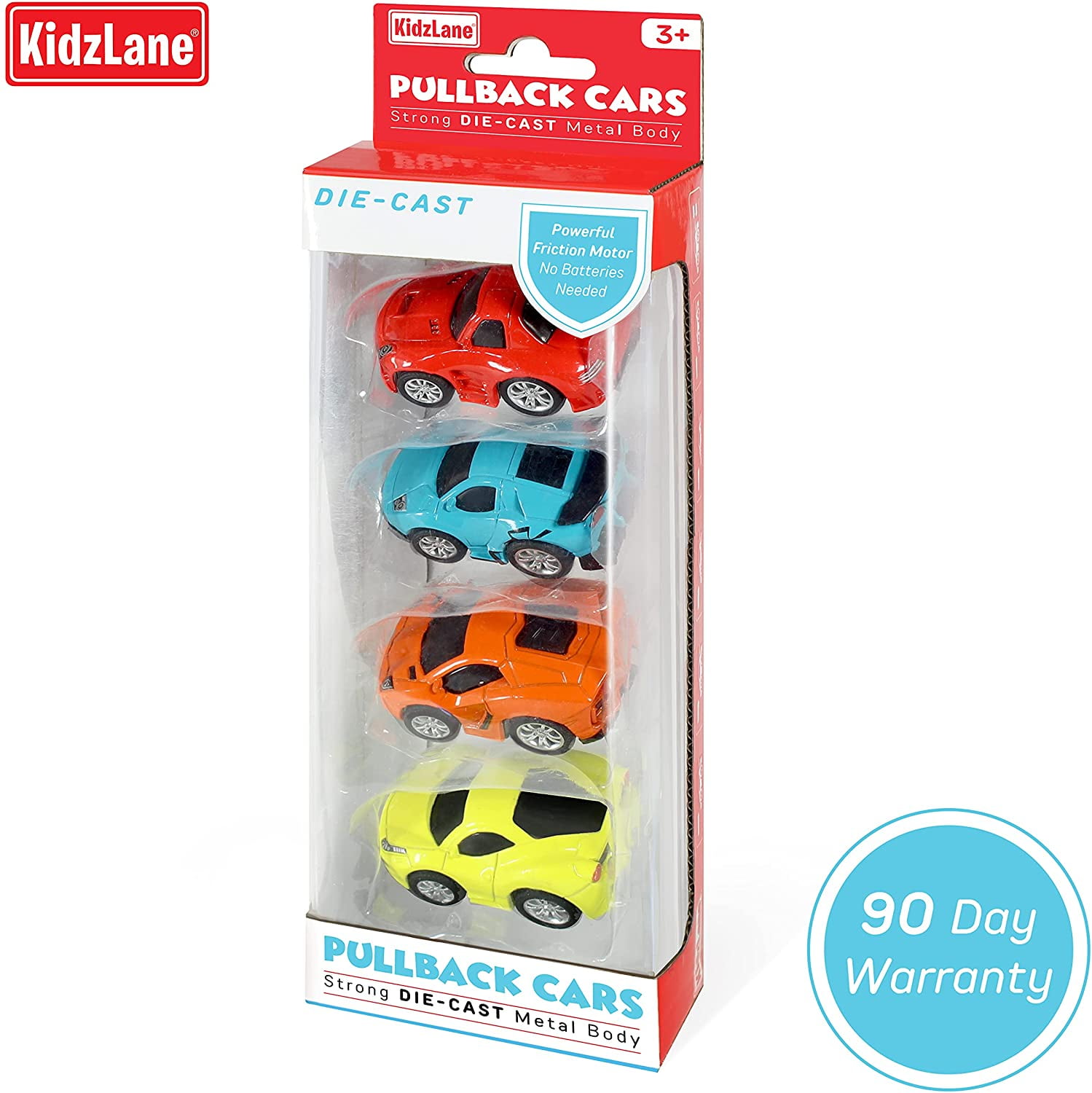 Buy Kidzlane Diecast Metal Pullback Cars | Friction-Powered Toy Cars ...