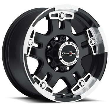 18x8 Vision 474 Recoil Black Machined Wheel 5x4.5 (38mm) - Walmart.com