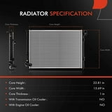 A-Premium Engine Coolant Radiator Assembly with Transmission Oil Cooler ...
