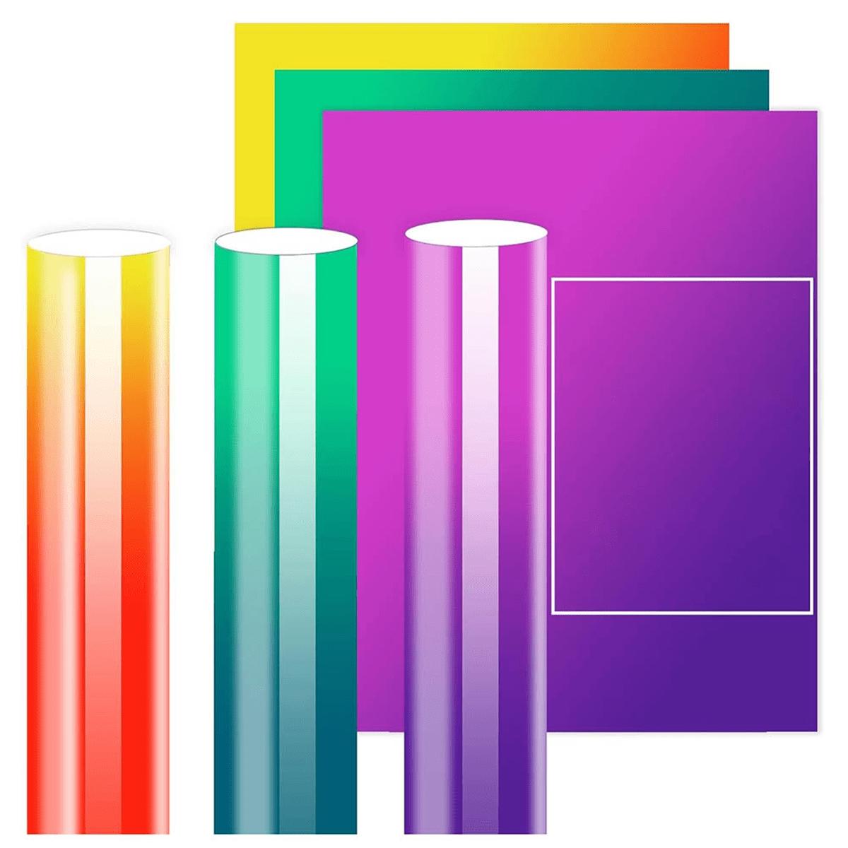 , 3 Sheets Thermochromic Adhesive Vinyl, Heat Temperature Sensitive ...