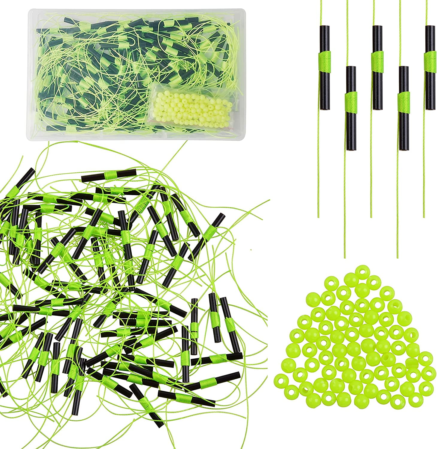 Bobber Stops for Fishing Floats,100Pack Slip Bobber Stops String Knots ...