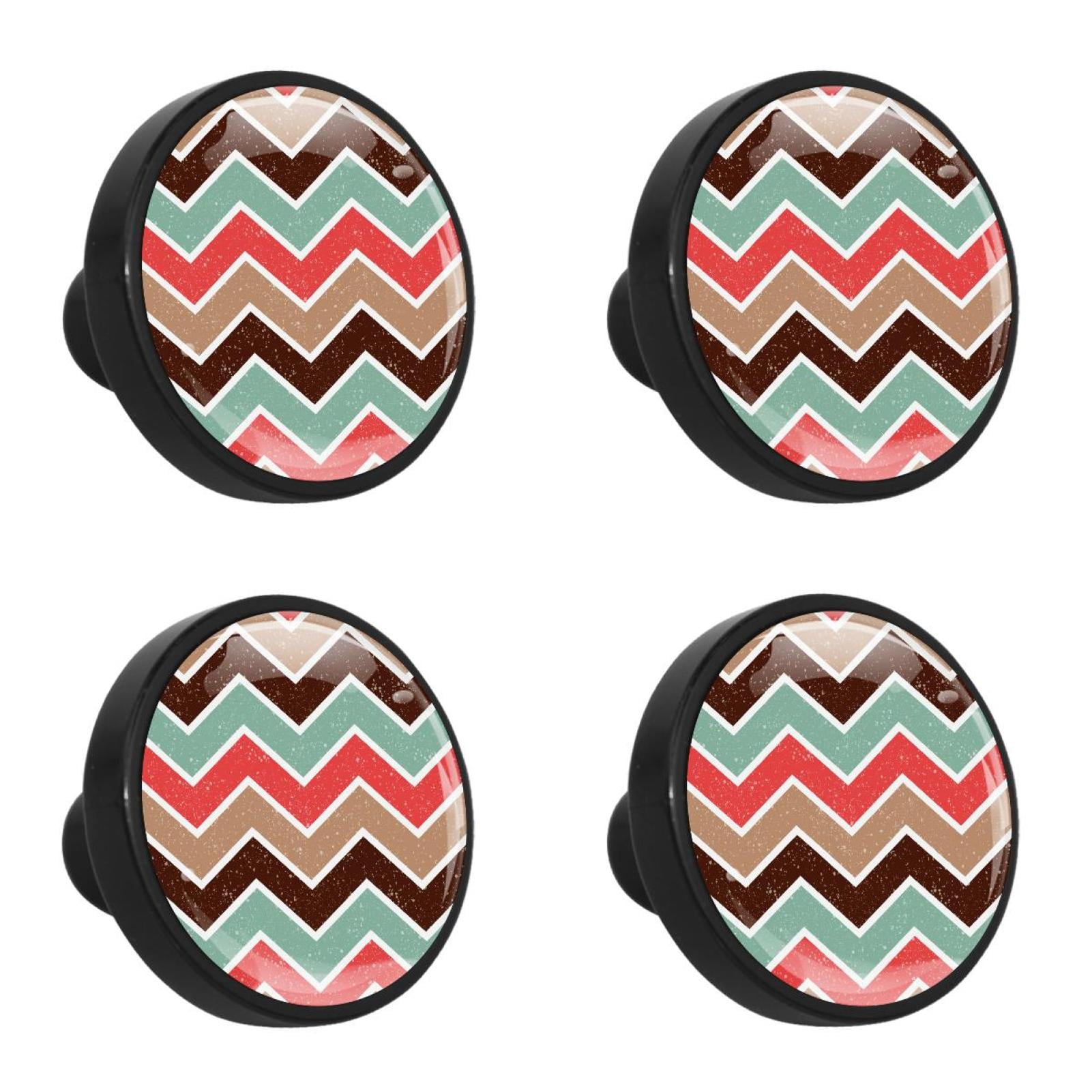 4 Pcs Rainbow Wave Chevron Knobs for Kitchen Cabinet Cupboard Dresser ...