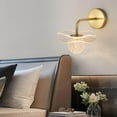 Postmodern LED Wall Mount Light Flower Wall Sconce Gold Metal Wall Lamp ...