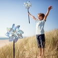 10 Pack Reflective Pinwheel Wind Spinner – Durable Plastic with Long ...