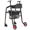Medline 2-Wheel Sturdy Steel Rollator Walker, Adult Mobility Impairment ...