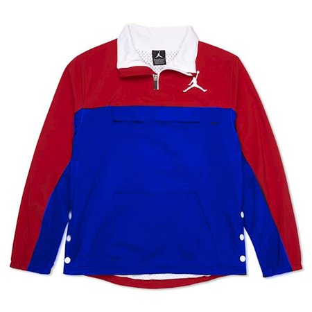 Nike Air Jordan 90s Popover Jacket Boys Long Sleeve (Hyper Royal, Large ...