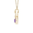 Angara Natural Amethyst Necklace - Heart Shaped Amethyst Infinity ...