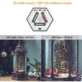 Animated Lighted Water Musical Christmas Snow Globe Lantern Snow ...