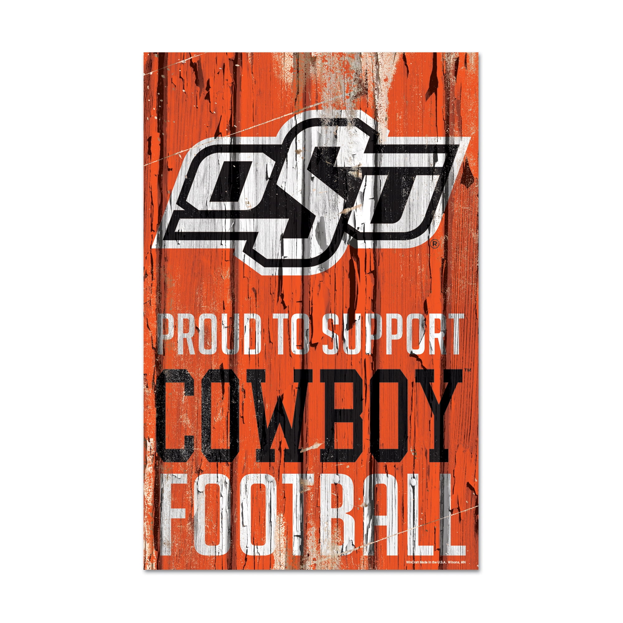 Oklahoma State Cowboys Sign 11x17 Wood Proud to Support Design ...