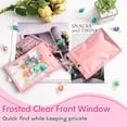 100 Pack Mylar Resealable Foil Bags with Clear Window, Zipper Smell ...