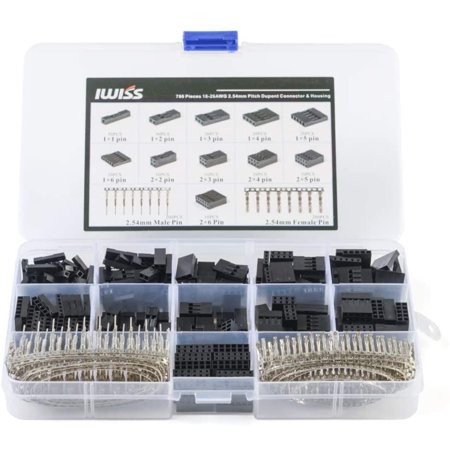 620PCS 2.54 Pitch Row Dupont Type Connectors with Dupont Male/Female ...