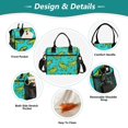 ALAZA Neon Dinosaurs Print Cooler Lunch Bag Insulated Reusable Lunch ...