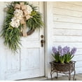 Boho Style Hydrangea Wreath for Front Door, 18x24 Inch Artificial ...