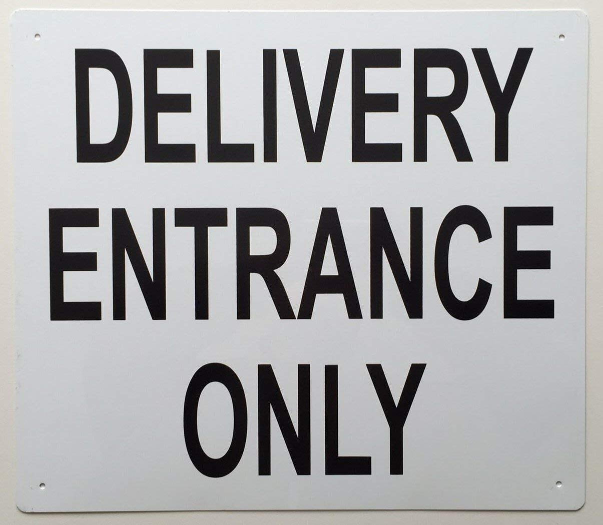 Delivery Entrance Only Sign (White 14x16 Aluminium rust free) - Walmart.com