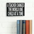 JennyGems Teacher Changes the World Wood Sign, Inspirational Classroom ...