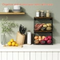 COCOBELA Fruit Basket, Stackable Wall Mounted Fruit Baskets, Potato ...