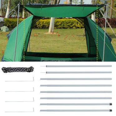 BRILLIANCE4U Tent Poles Replacement 3/8” 9.5mm, Black Aluminum Tent ...