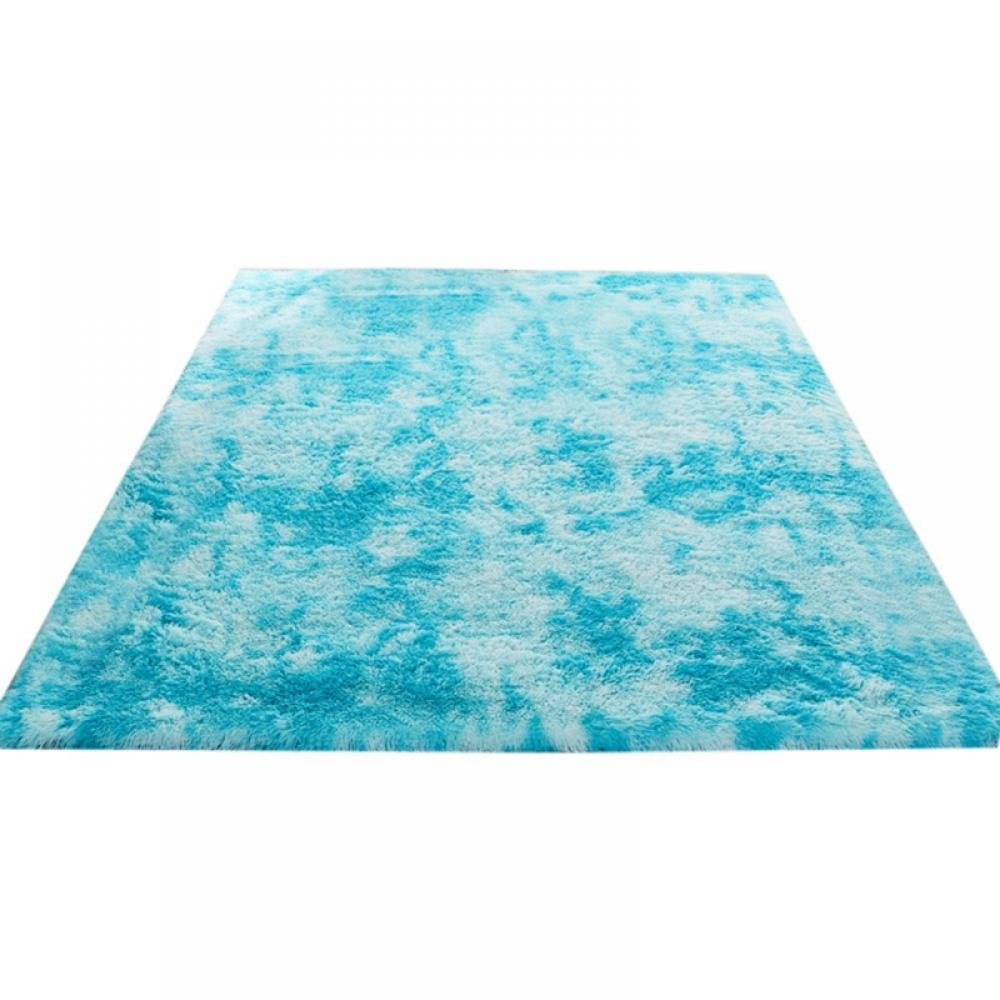 Tie Dye Ombre Bedroom Fluffy Rug 3.9X5.2Ft Living Room Plush Rug, Kids ...