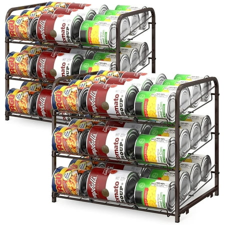 Can Rack Organizer Stackable Can Storage Dispenser Kitchen Cabinet 3 ...