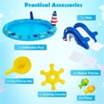 LIANGKA 74 Inflatable Marine Spray Pool with Shark Slide & Lighthouse ...
